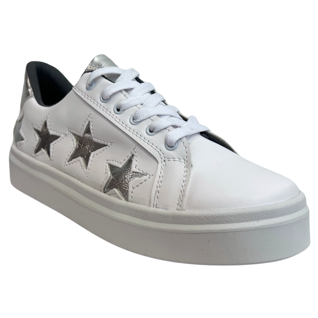 Tenis blancos con estrellas Gleaming - Zapatos Feeling | Zapatos en ...