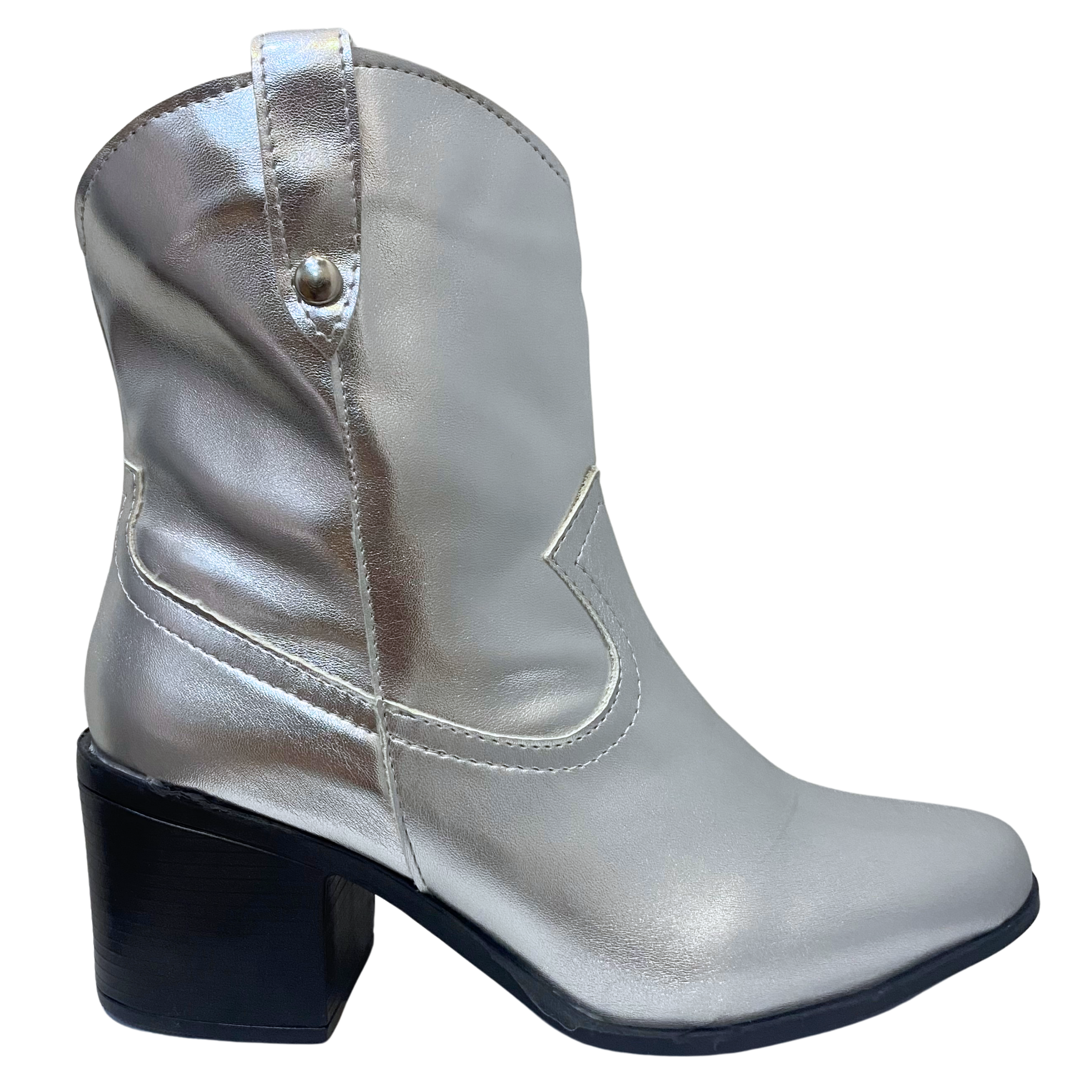 Botas cowboy plateadas 2 en 1 blest - Feeling | Zapatos en tendencia
