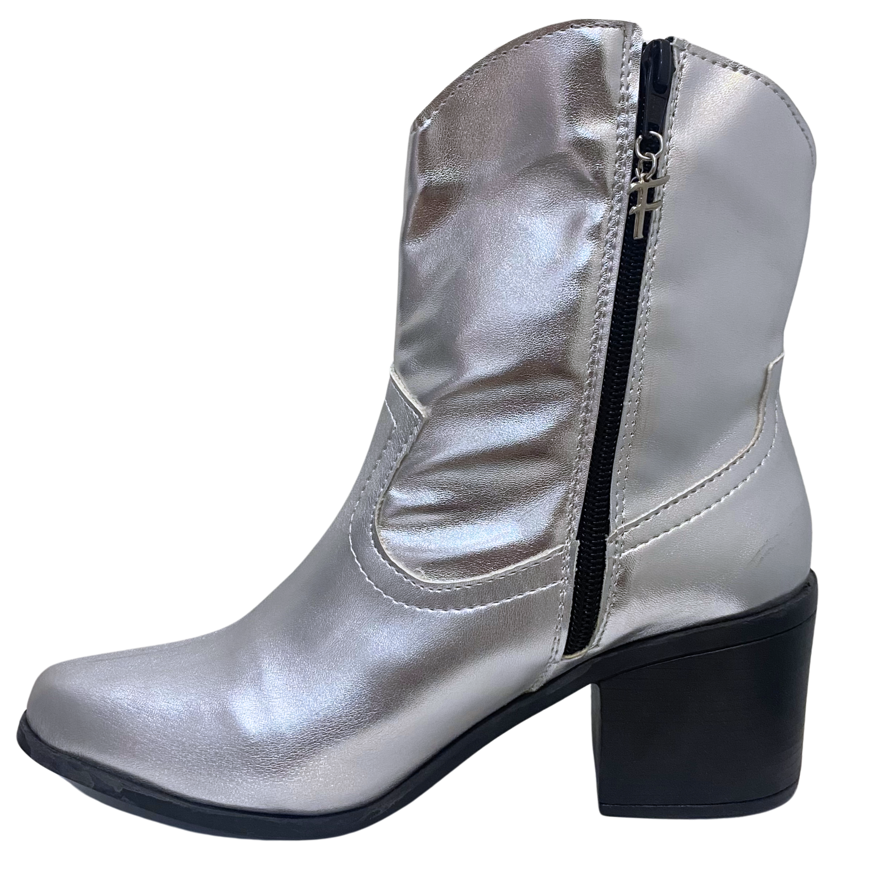 Botas cowboy plateadas 2 en 1 blest - Feeling | Zapatos en tendencia